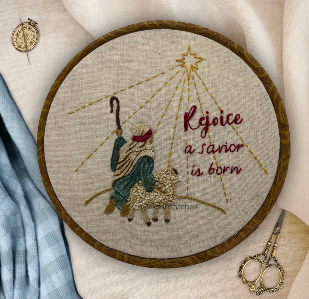 Christmas Shepherd North Star embroidery kit for beginners. Shepherd ...