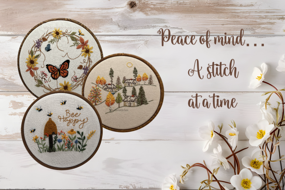 Unique beautiful Hand embroidery kits & patterns – VickiNStitches.com